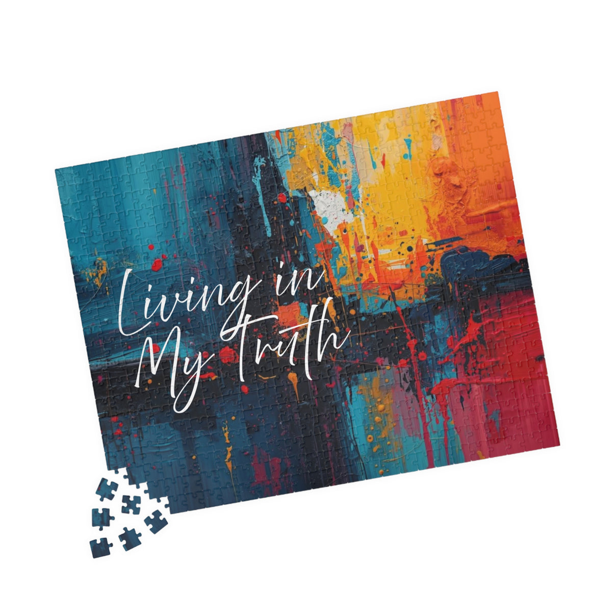 Zen Living in My Truth Abstract Art Puzzle — Inspirational Jigsaw (520 ...