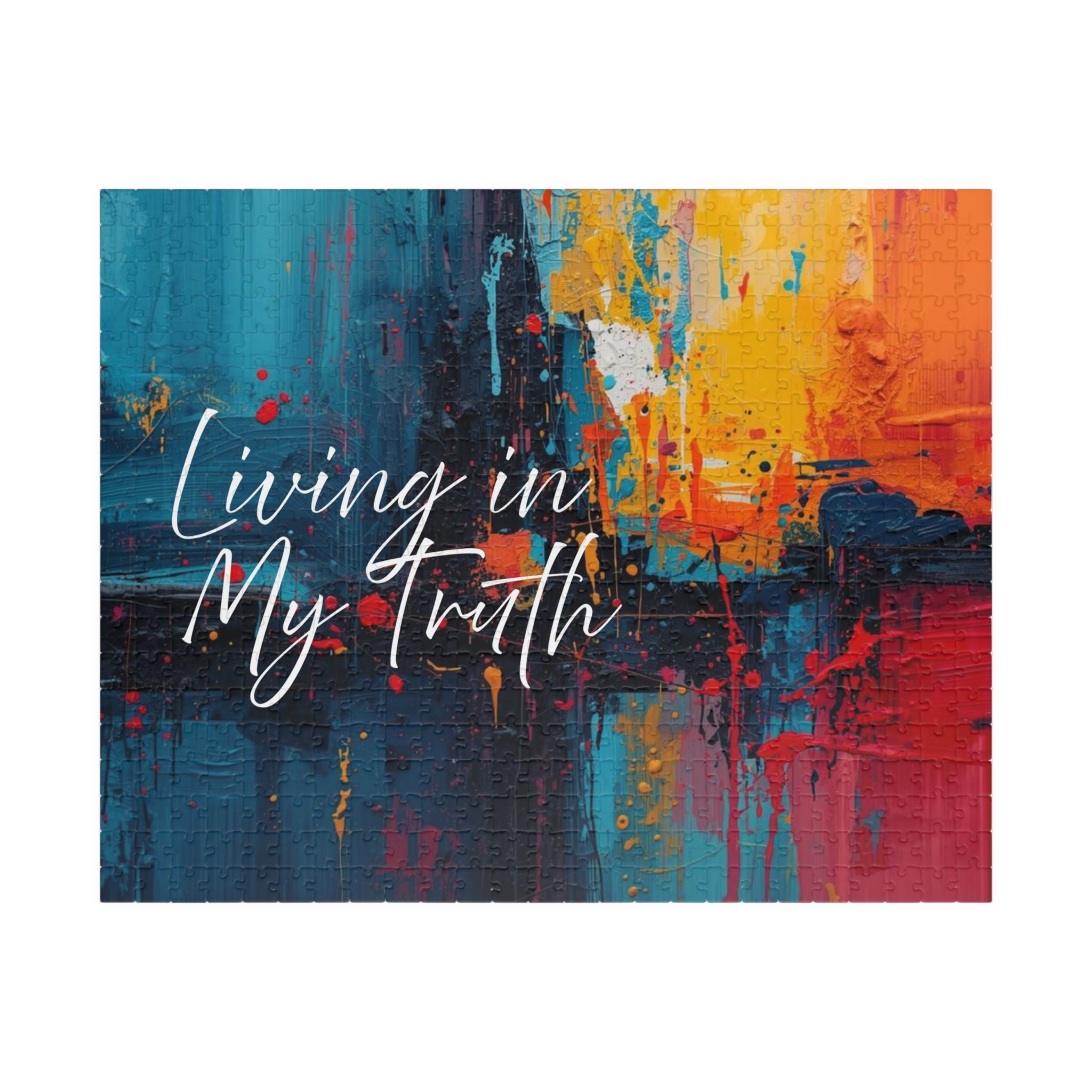 Zen Living in My Truth Abstract Art Puzzle — Inspirational Jigsaw (520 ...